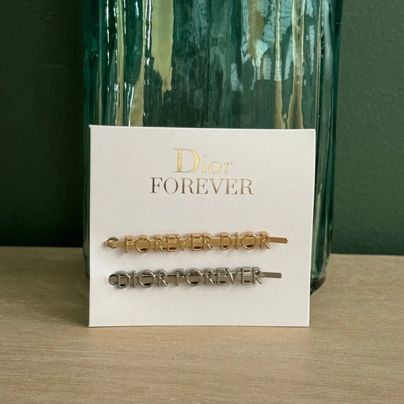 Dior | Accessories | Dior Beauty Gold And Silver Forever Dior Hair Pins ...